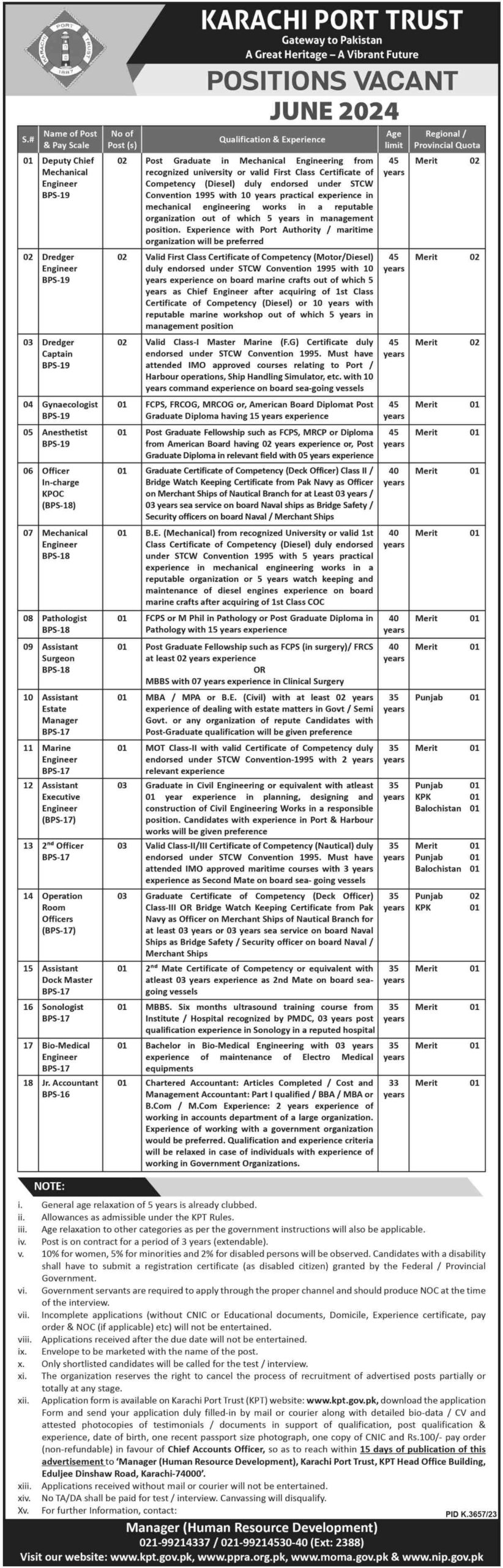 Karachi Port Trust Jobs 2024 - Career Opportunities in KPT - Jobsgar ...